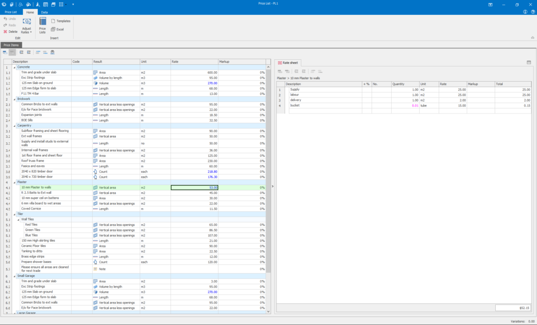 Cubit Estimating Standard - Takeoff, Bill of Quantities Software for ...