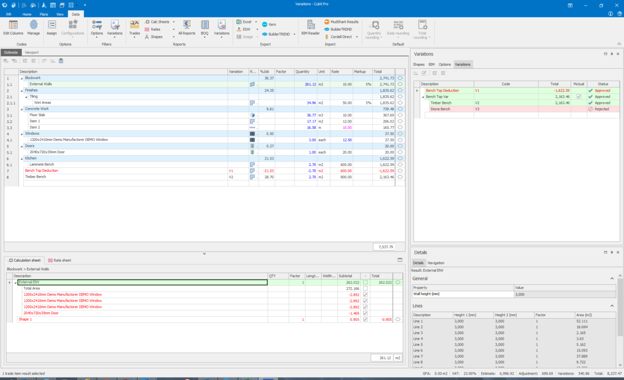 Cubit Estimating Standard - Takeoff, Bill of Quantities Software for ...